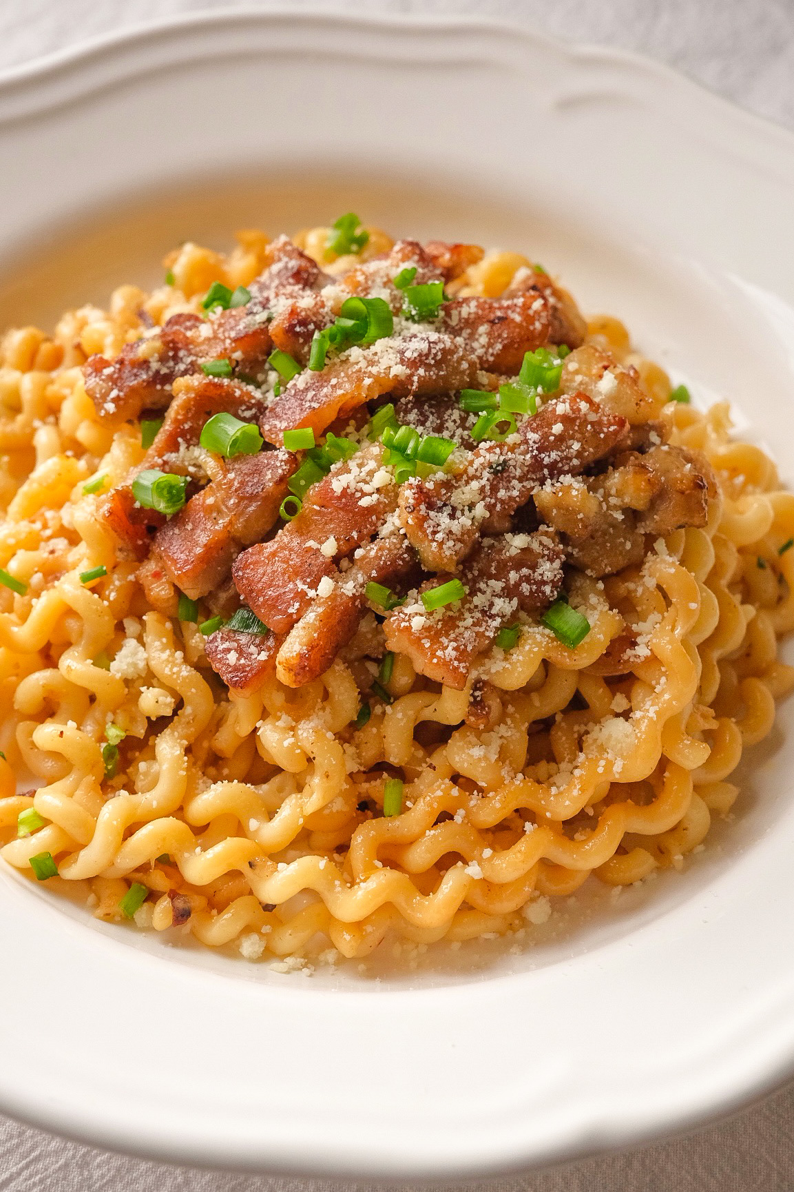 Garlicky Pork Belly Pasta