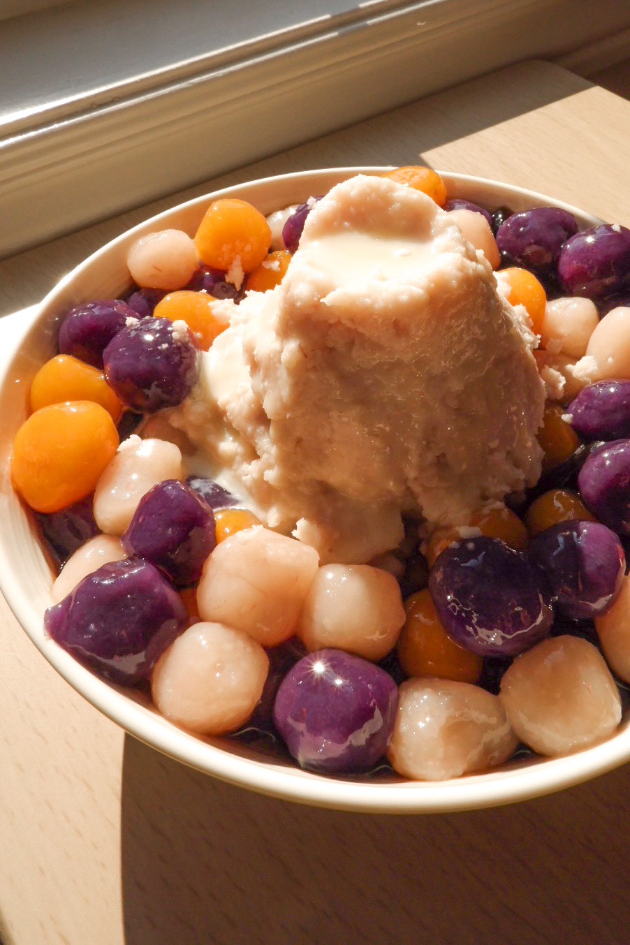 Taiwanese Taro & Sweet Potato Balls Dessert